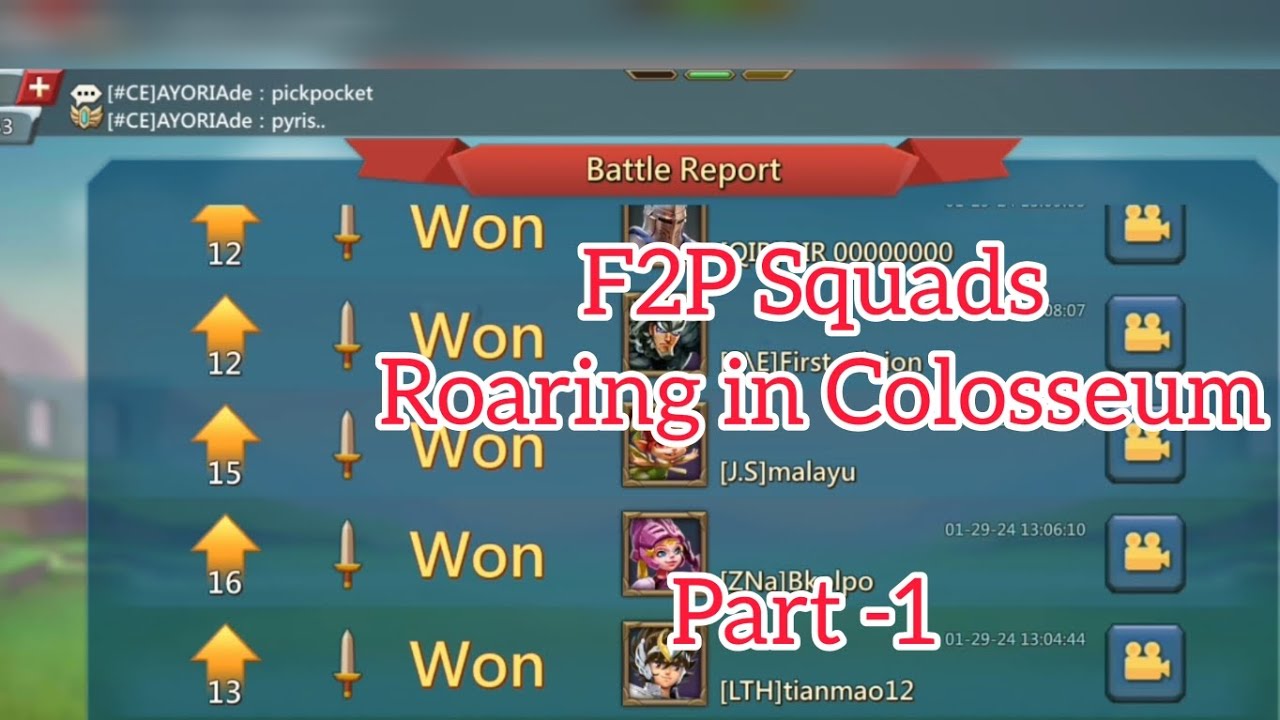 Lords Mobile ||Strongest F2P teams in Colosseum? Lords Mobile || # ...