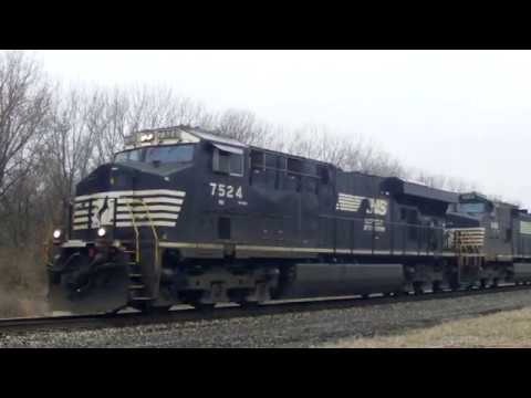 NS 20T @ LOGANSPORT, IN 3 10 20 NS 7524 NS 9468 NS 3651DPU - YouTube