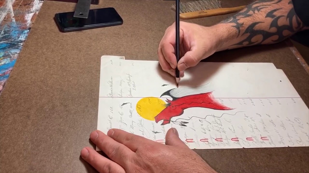 Evans Flammond Sr. - Oceti Sakowin Art at Home - Part 2 - YouTube