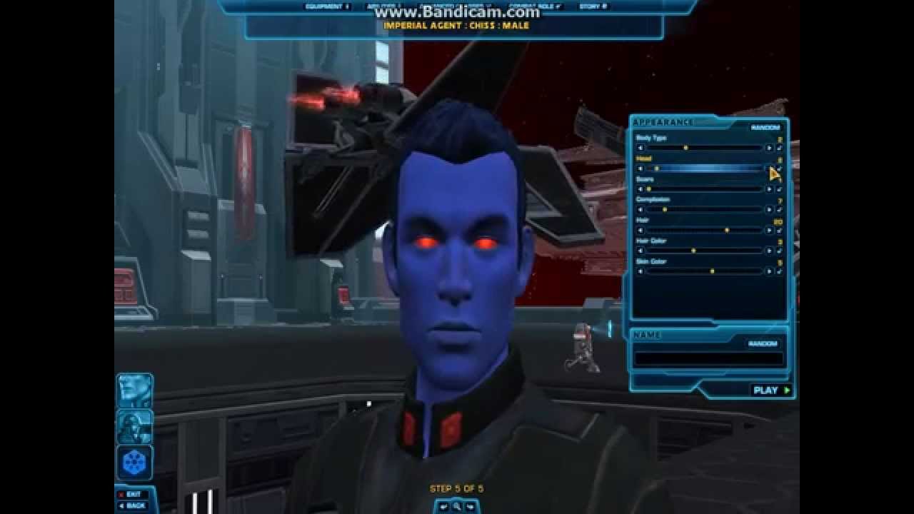 SWTOR Imperial agent/Operative Walkthrough part 1, Character Creation ...