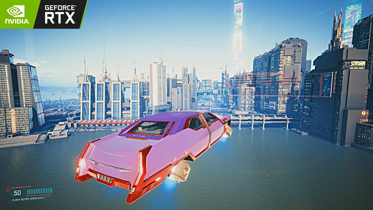 Cyberpunk 2077 How To Fly Any Car in Night City! RTX 3090 Ti 4k 60fps ...