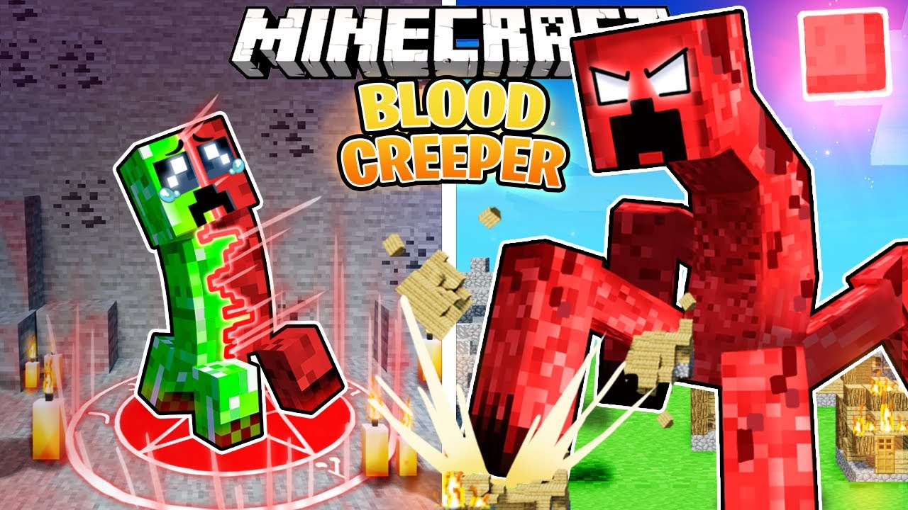 I Survived 100 DAYS as a BLOOD CREEPER in HARDCORE Minecraft! - YouTube