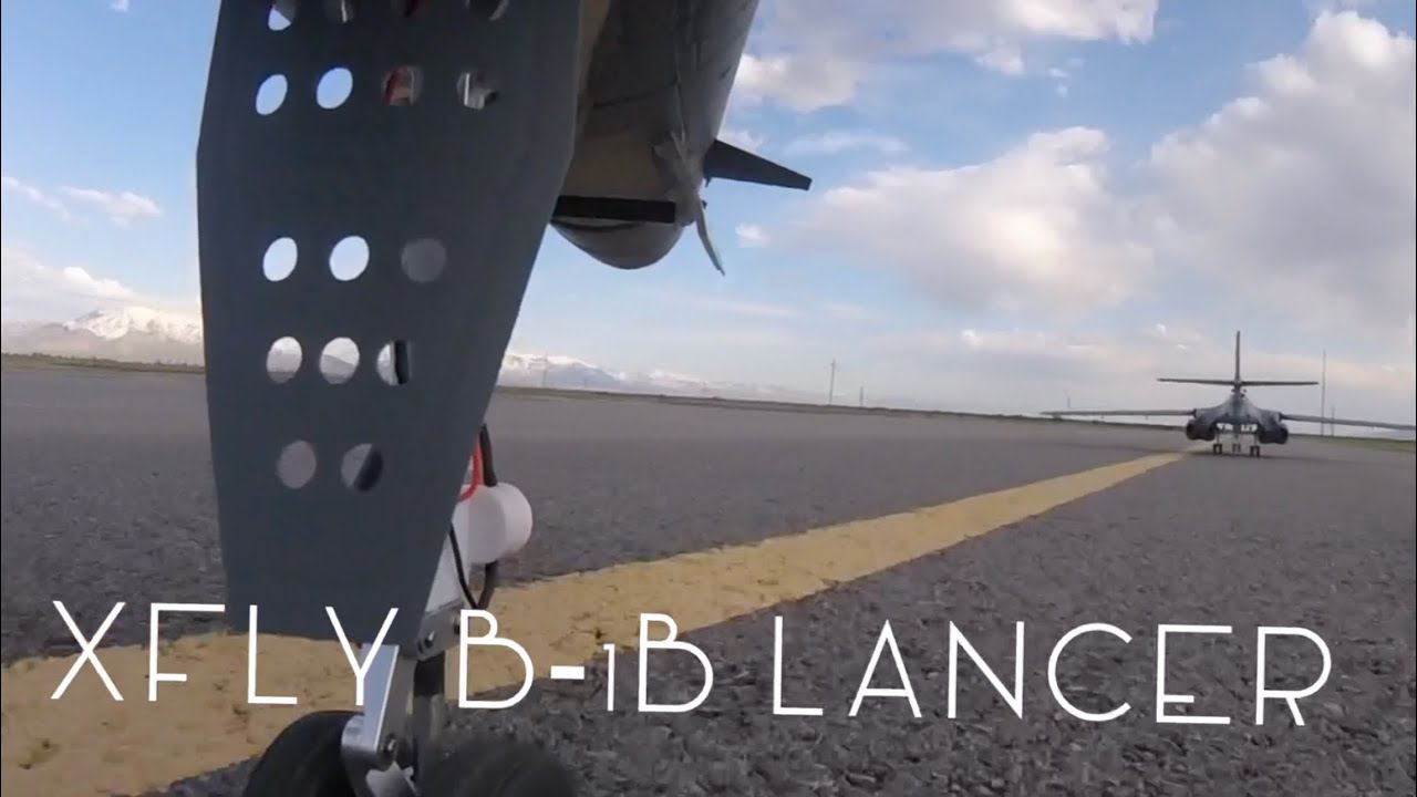 Xfly B-1 Lancer on board flight video - YouTube