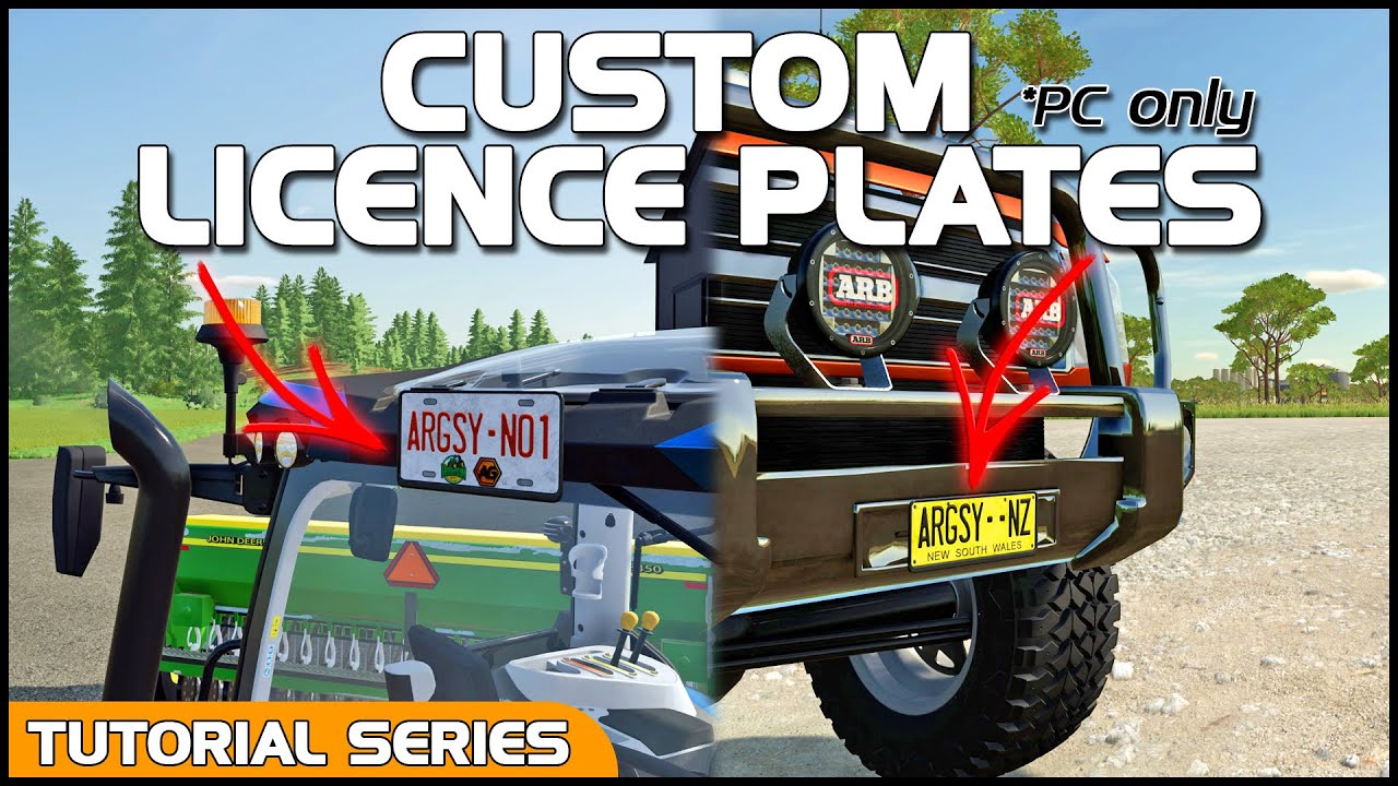 HOW TO: Custom Licence Plates - Farming Simulator 22 - YouTube