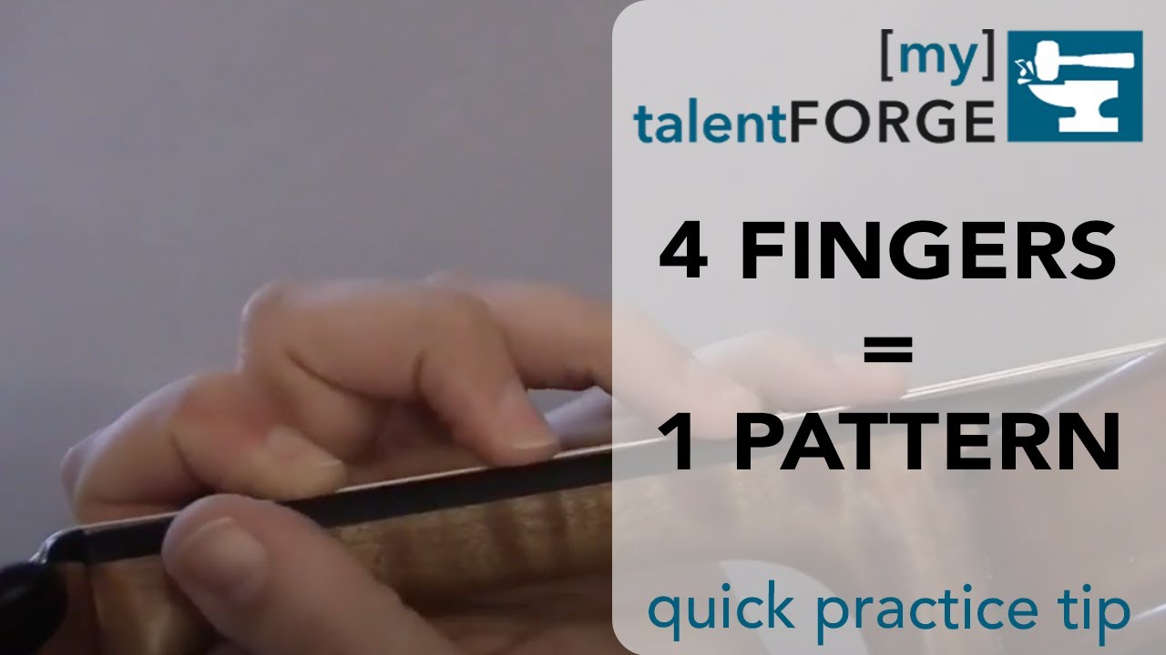 Four Fingers = One Pattern - Quick Practice Tip - YouTube