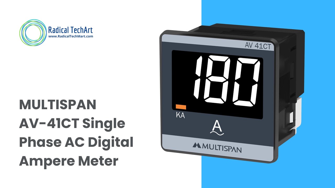 Multispan Single-Phase AC Panel Meter: AV-41 CT - YouTube