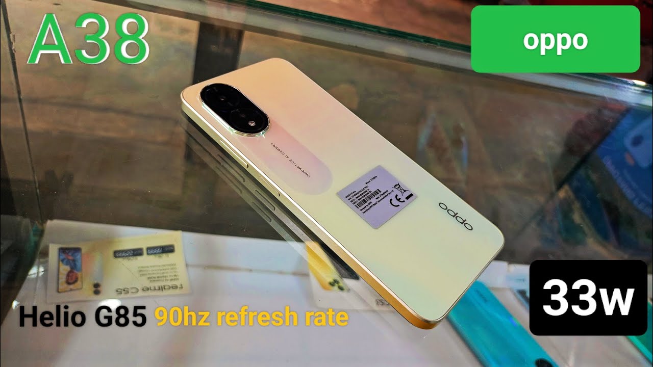 Oppo A38 colour reflection #gold Helio G85, 90hz, 33w charger, 50 MP, # ...