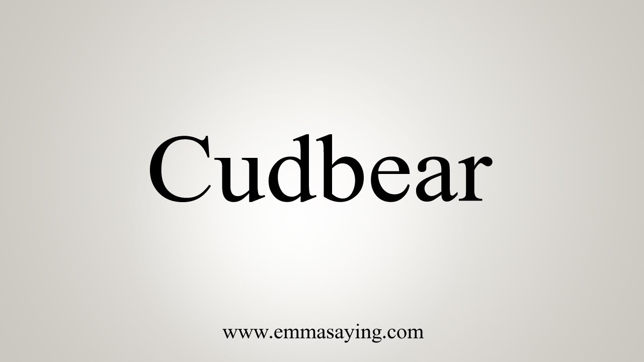 How To Say Cudbear - YouTube