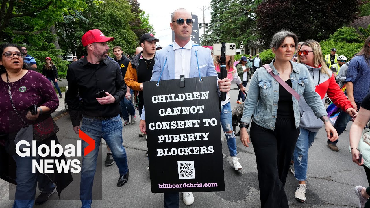 Tensions flare in Ottawa over anti-trans protests - YouTube