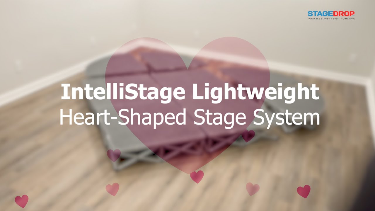 IntelliStage Lightweight 9' Heart-Shaped Portable Stage System - YouTube
