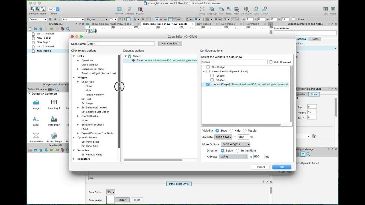 Axure tutorial: adding an icon to the link and making it clickable part 2 - YouTube