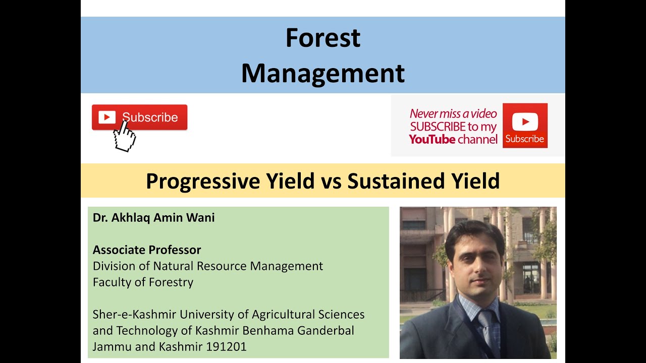 Progressive Yield and Prerequisites of Sustained Yield - YouTube