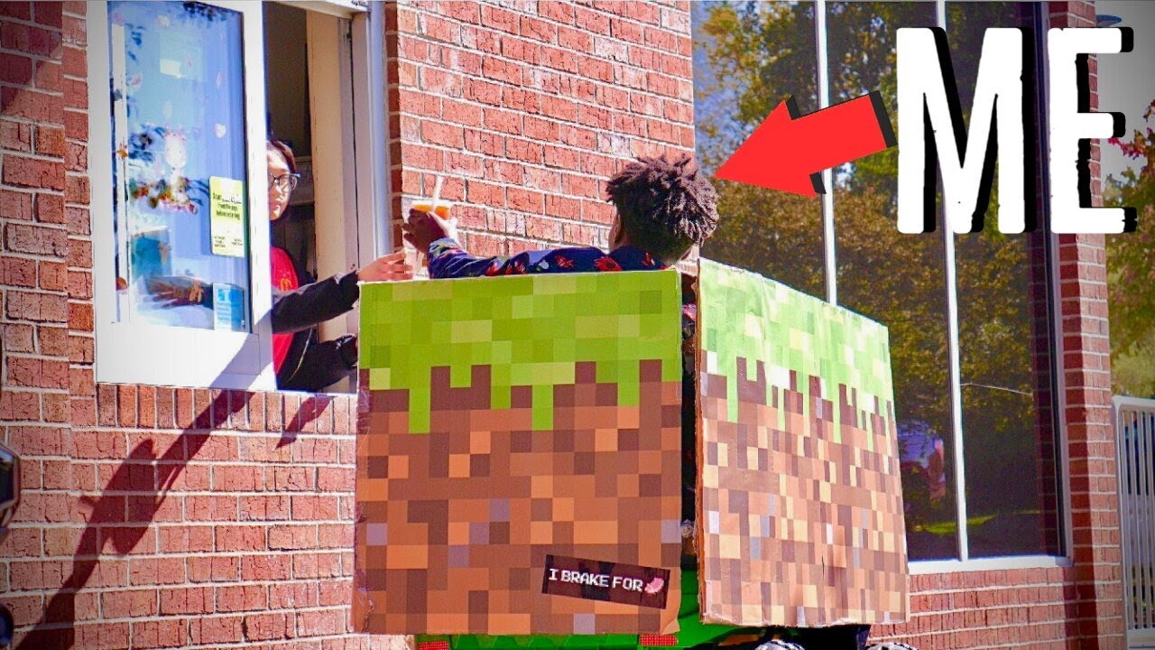 Can a Minecraft Car be used to order Fast Food? - YouTube