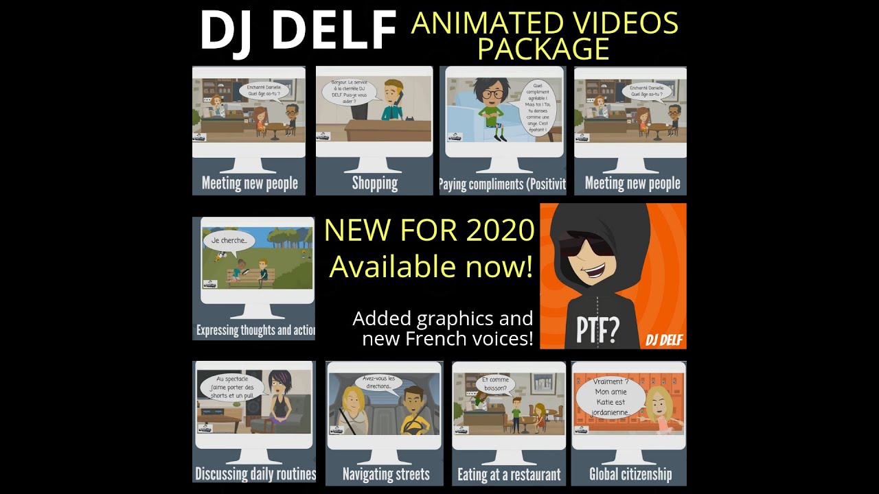 Animated Videos Package - DJ DELF Kit #djdelf #educorock #français ...