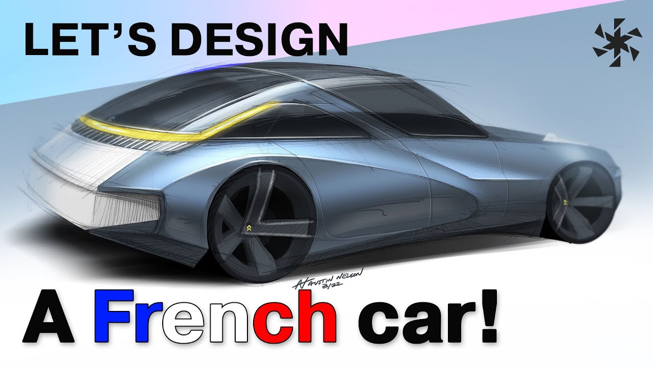 Let's Get Artsy! | CAR DESIGN French Car Photoshop Sketch - YouTube