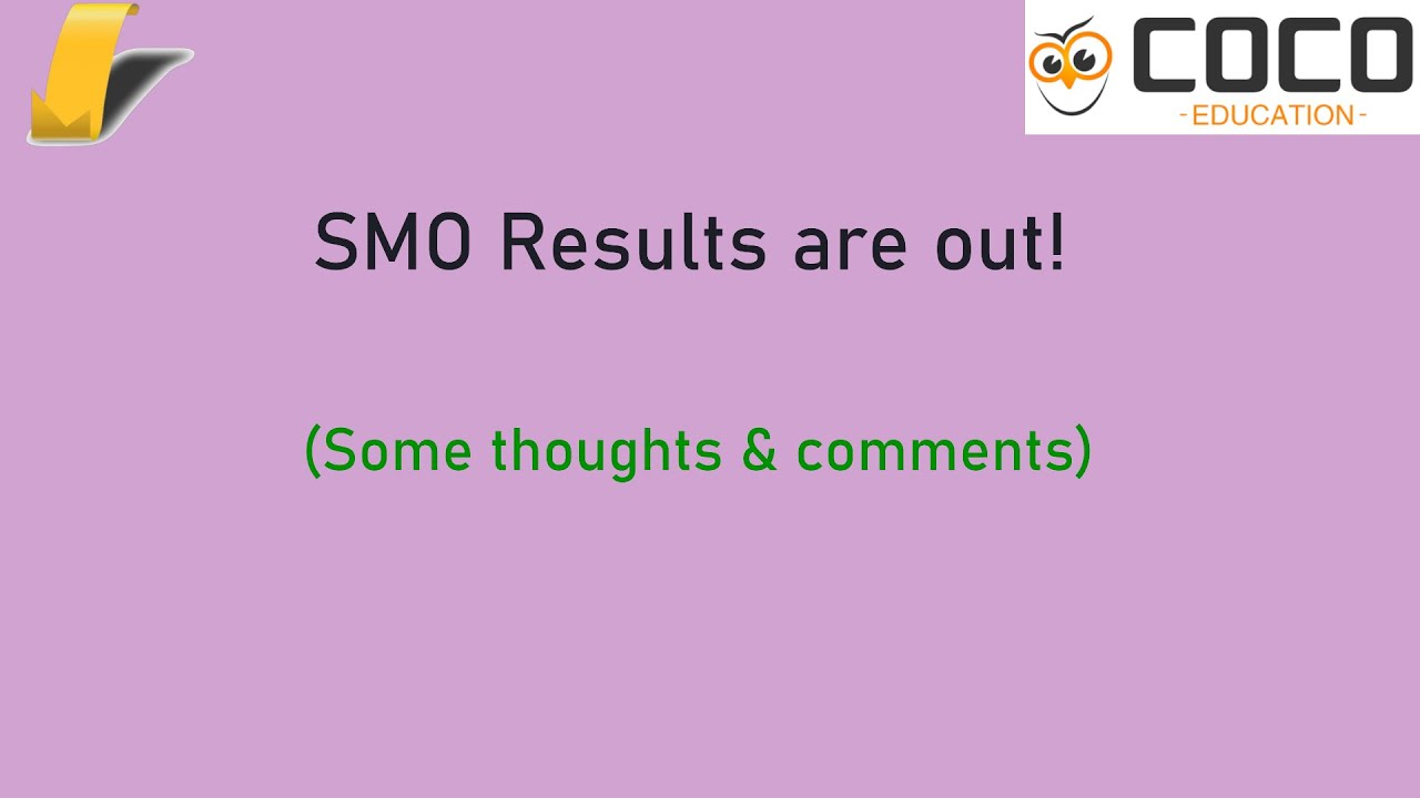 My thoughts on the SMO 2025 Results - YouTube