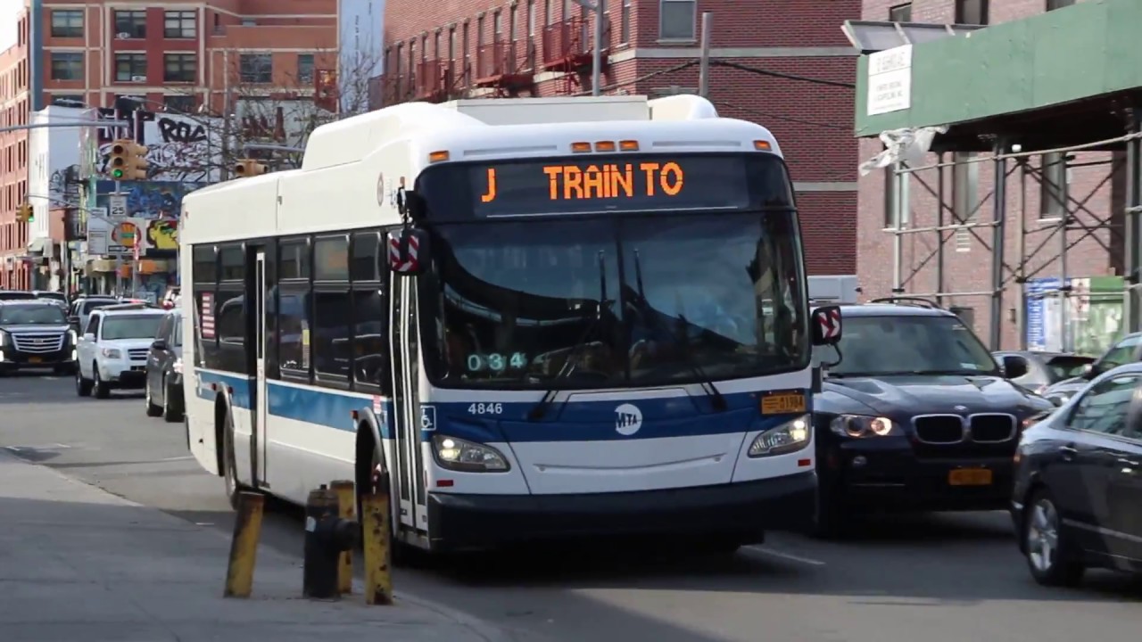 2011 New Flyer XD40 #4846 on the (J) Train Shuttle Bus at Bushwick ...