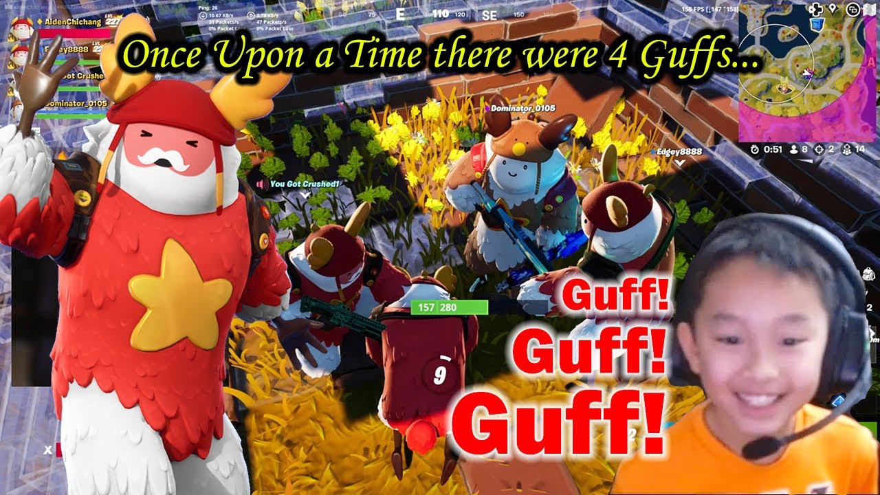 4 Guffs, 1 Squad! One Funny Guff Gang Game Play Video on Fortnite ...