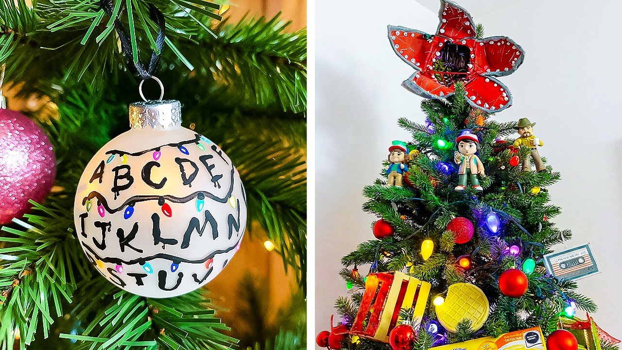 🎄 DECORACIÓN FESTIVA DIY.Manualidades Navideñas Inspiradas en Stranger ...