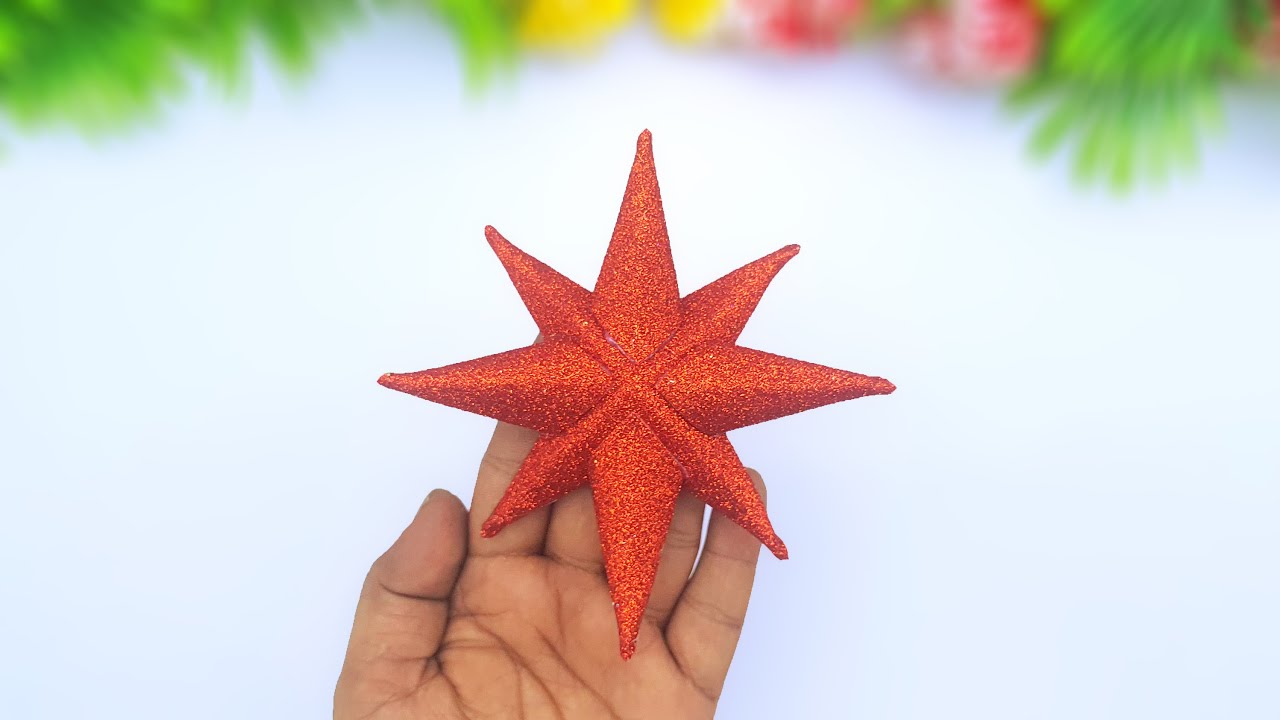 DIY Glitter Foam Star | Christmas Ornaments | How To Make Christmas ...