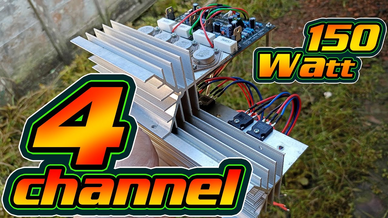MERAKIT KOMPONEN POWER AMPLIFIER 150 WATT 4 CHANNEL TRANSISTOR TIP DAN ...