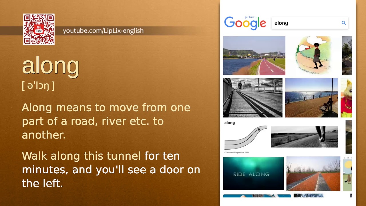 Along : A2 level english vocabulary lesson, www.LipLix.com - YouTube