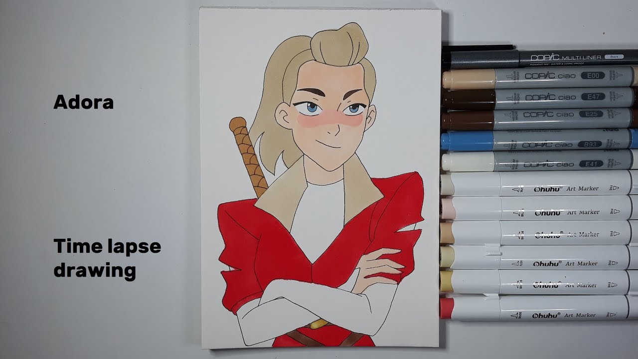Adora from She-Ra and The Princesses of Power [ short timelapse drawing ...