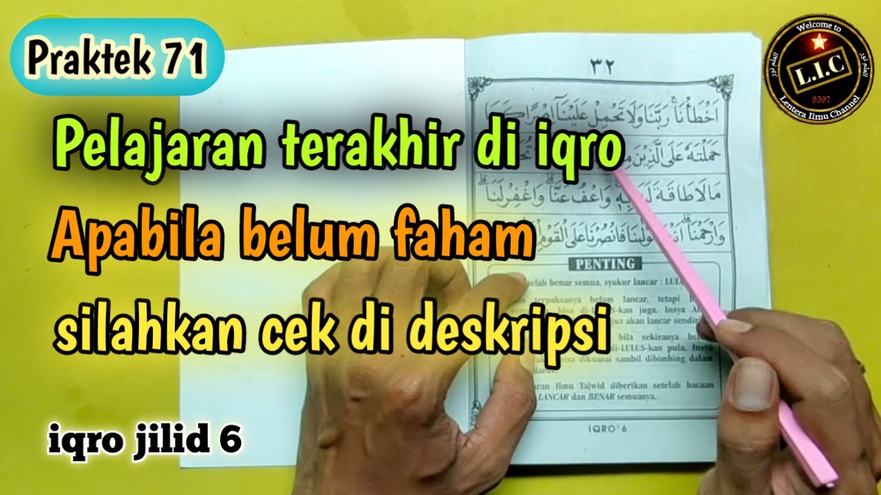Metode belajar ngaji Alquran untuk latihan baca Qur'an | Metode LIC ...