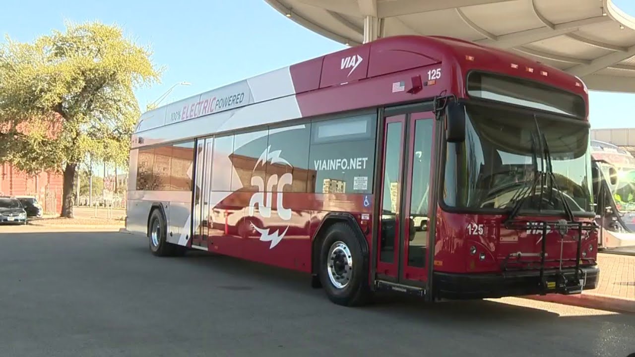 VIA to implement electric buses as part of its sustainable fleet - YouTube