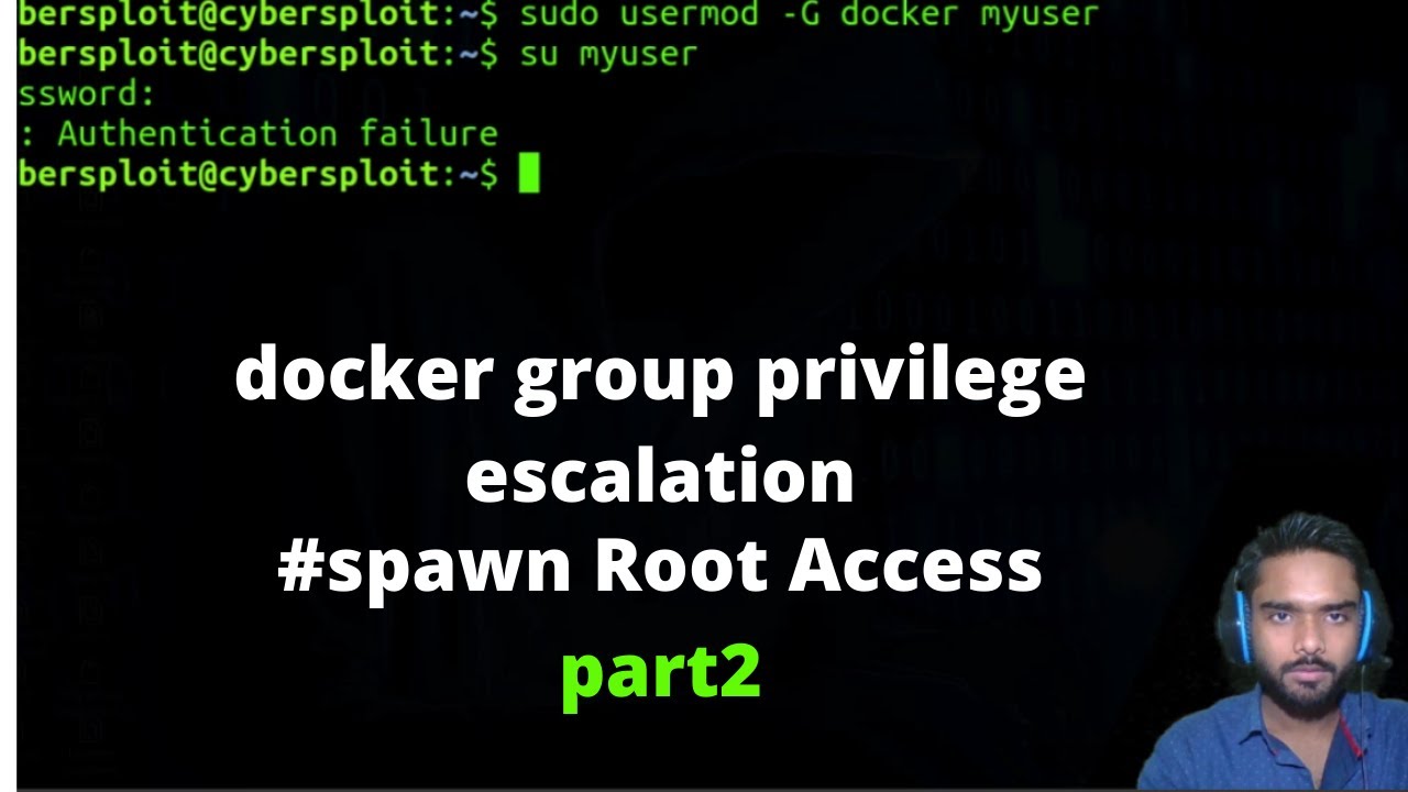 docker group #privilege escalation | privilege escalation using docker - YouTube