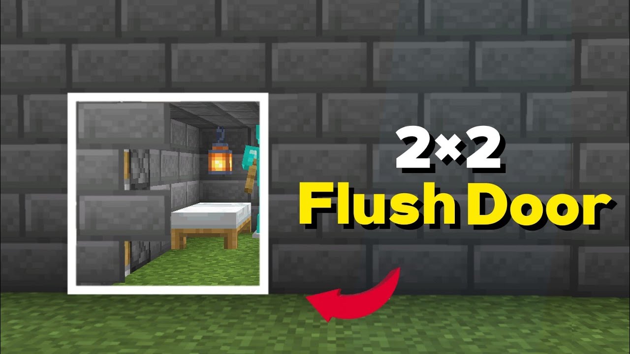 Working 2×2 Flush Door in Minecraft Bedrock!(New) - YouTube