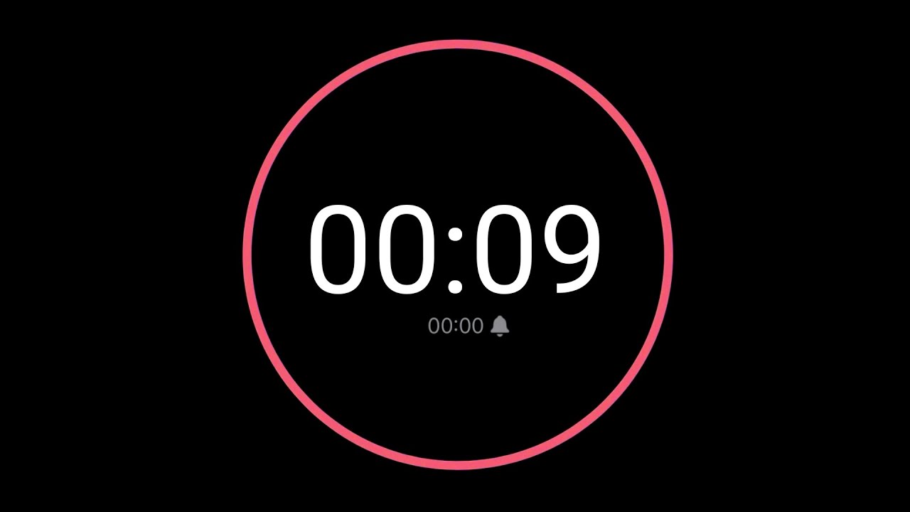 9 Second Countdown Timer / iPhone Timer Style - YouTube