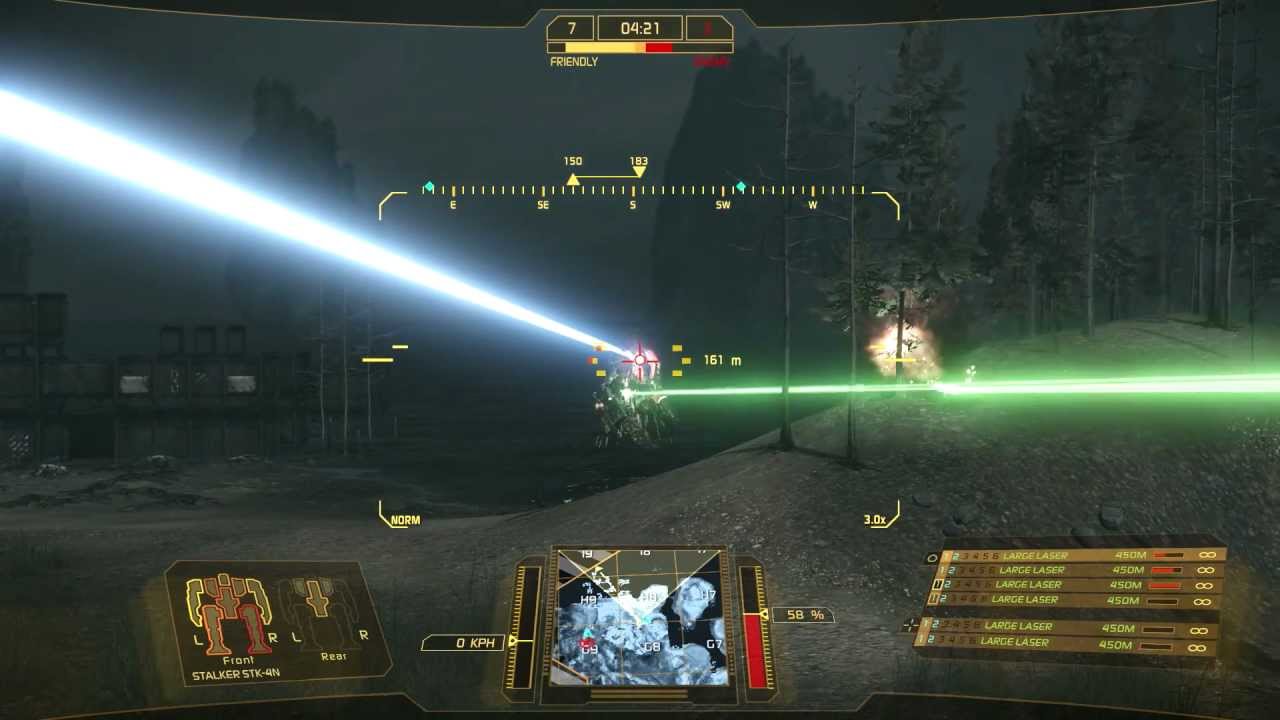 MWO: MechWarrior Online Stalker 4N with the 6 larger lasers of Death ...