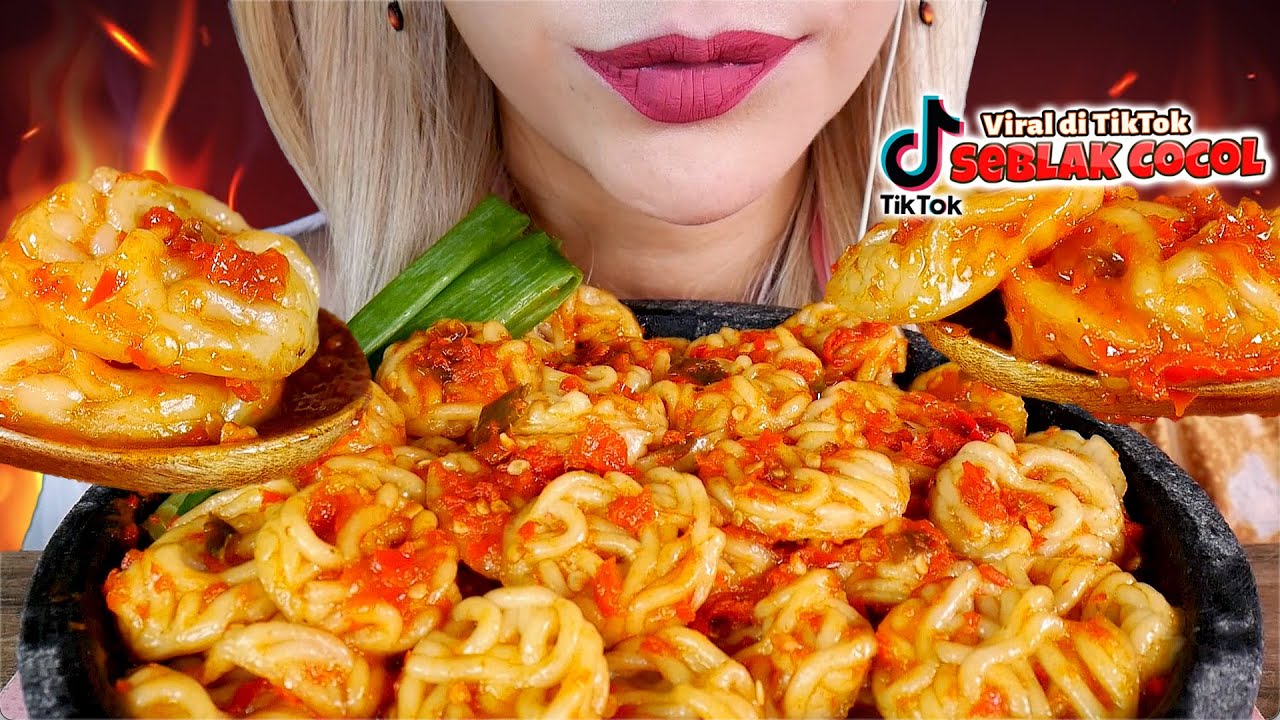 VIRAL DI TIKTOK ️ASMR SEBLAK COCOL/COBEK SAMBAL MERCON 🥵💥 SPICY SEBLAK ...