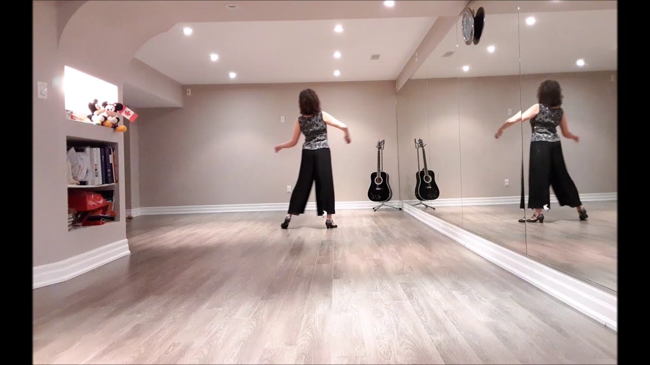 Here You Come Again Rumba line dance (Dance & Teach) - YouTube