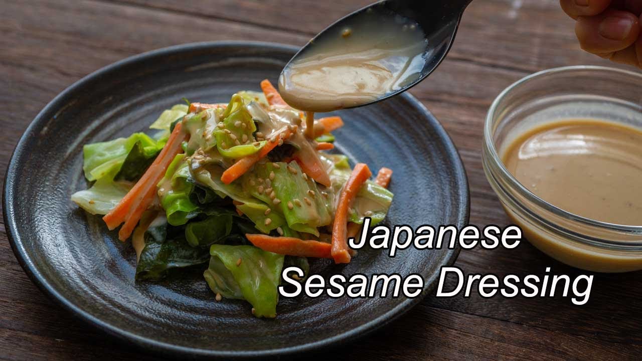 Japanese sesame dressing with Wakame salad |GOMA Dressing - YouTube