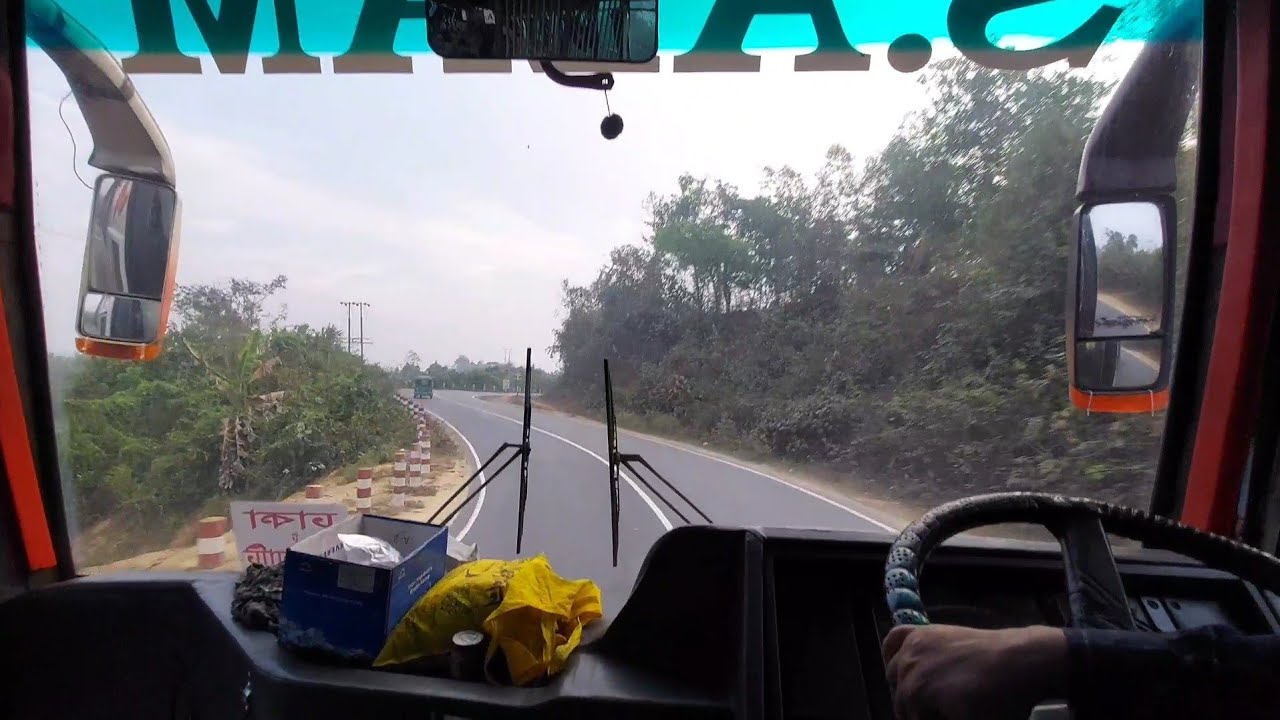 S.Alam Hino Ak 1j Bus Driving On Hilly Road Of Rangamati, Bangladesh ...