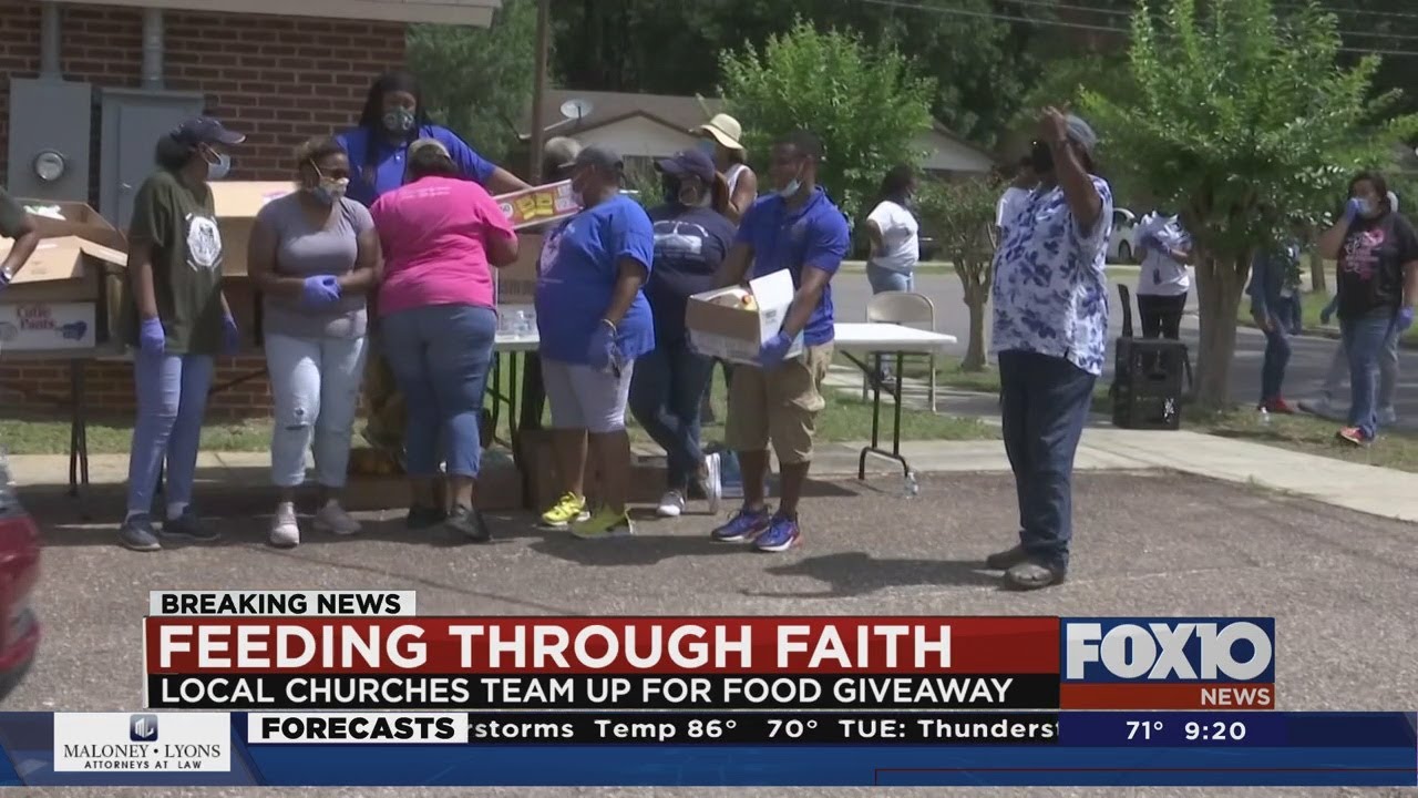Feeding through Faith: Local churches organize food drive - YouTube