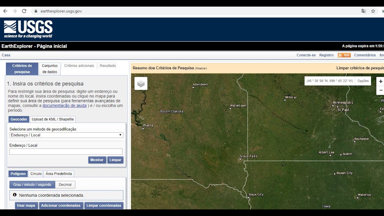 #DICA VSL - Baixar imagem Satélite Sentinel USGS - YouTube