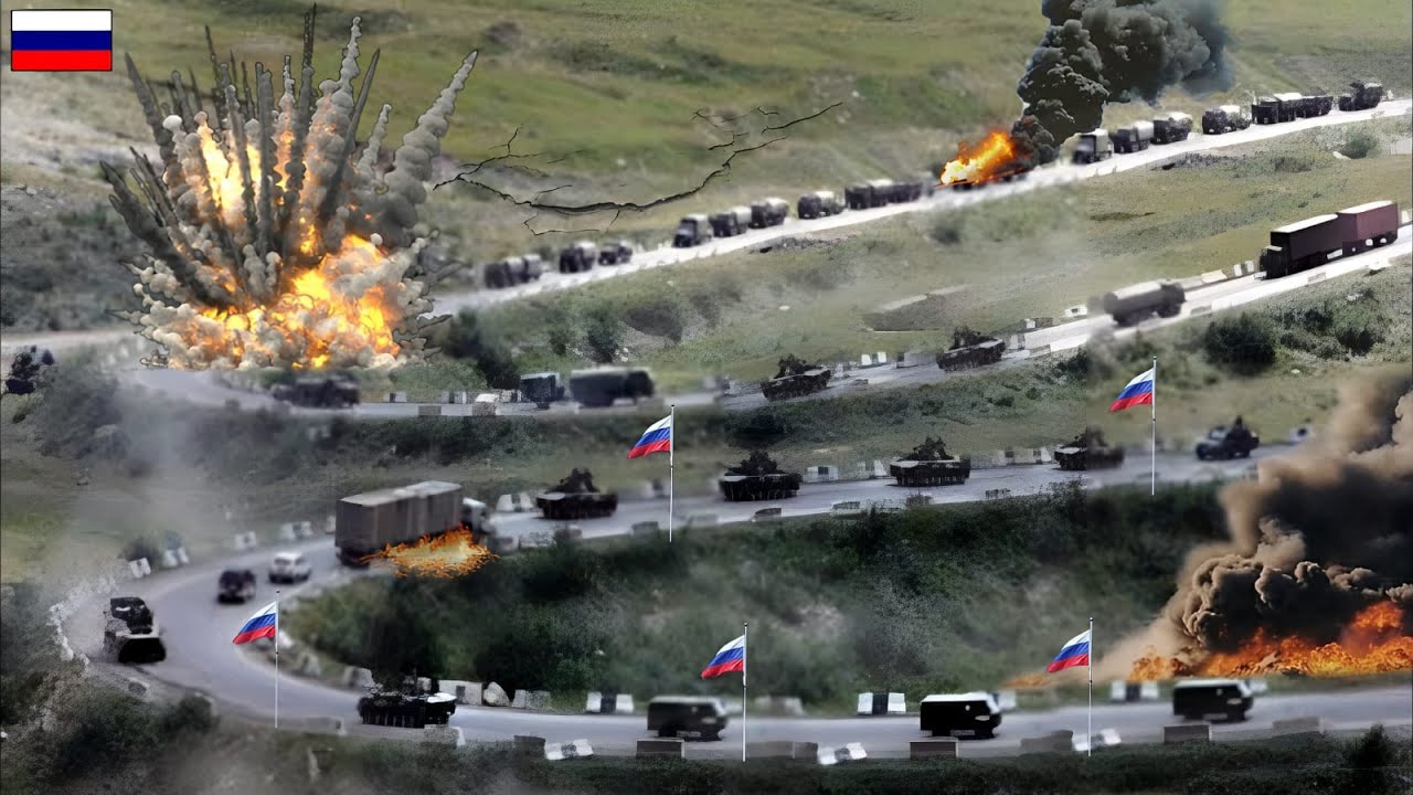 Today's Big Tragedy! 7200 Tons of Russian Ammunition Supply Convoy ...