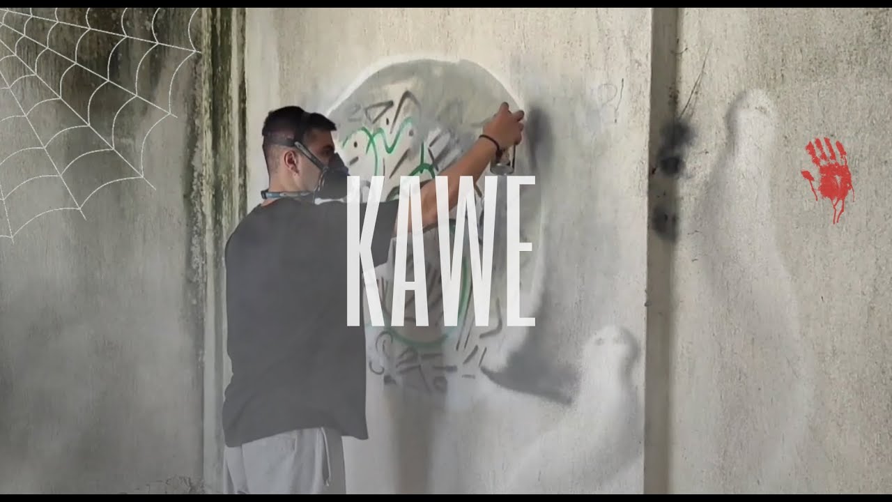 HALLOWEEN GRAFFITI WALL ~ KAWE UP - YouTube