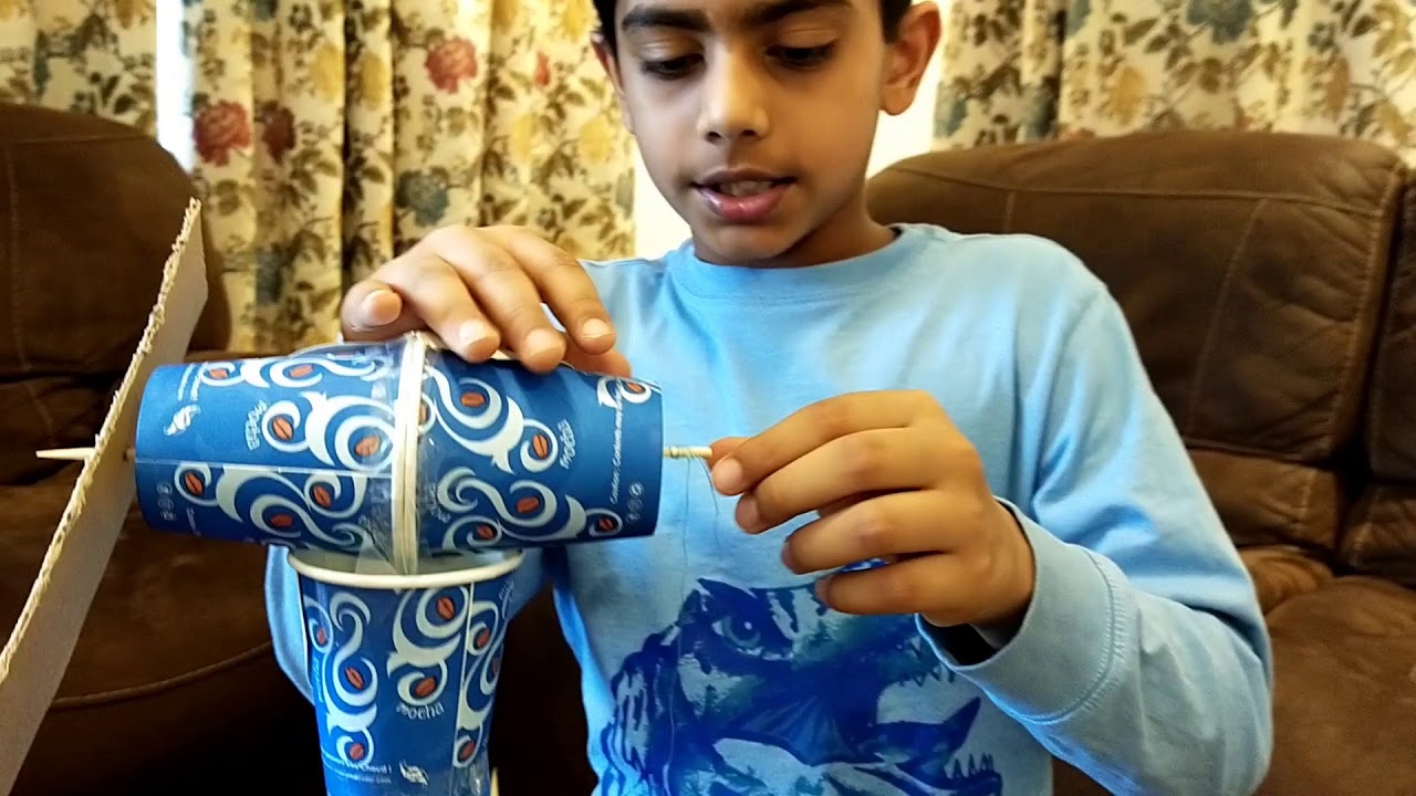 How to make a windmill out of paper cups - YouTube