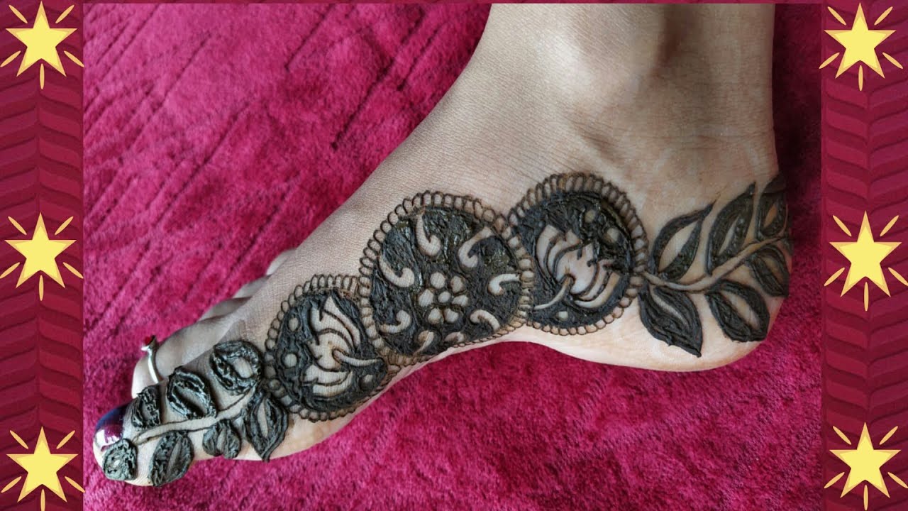 Stylish Feet Border Mehandi designs|Foot Heena Design|mehnadi Design ...