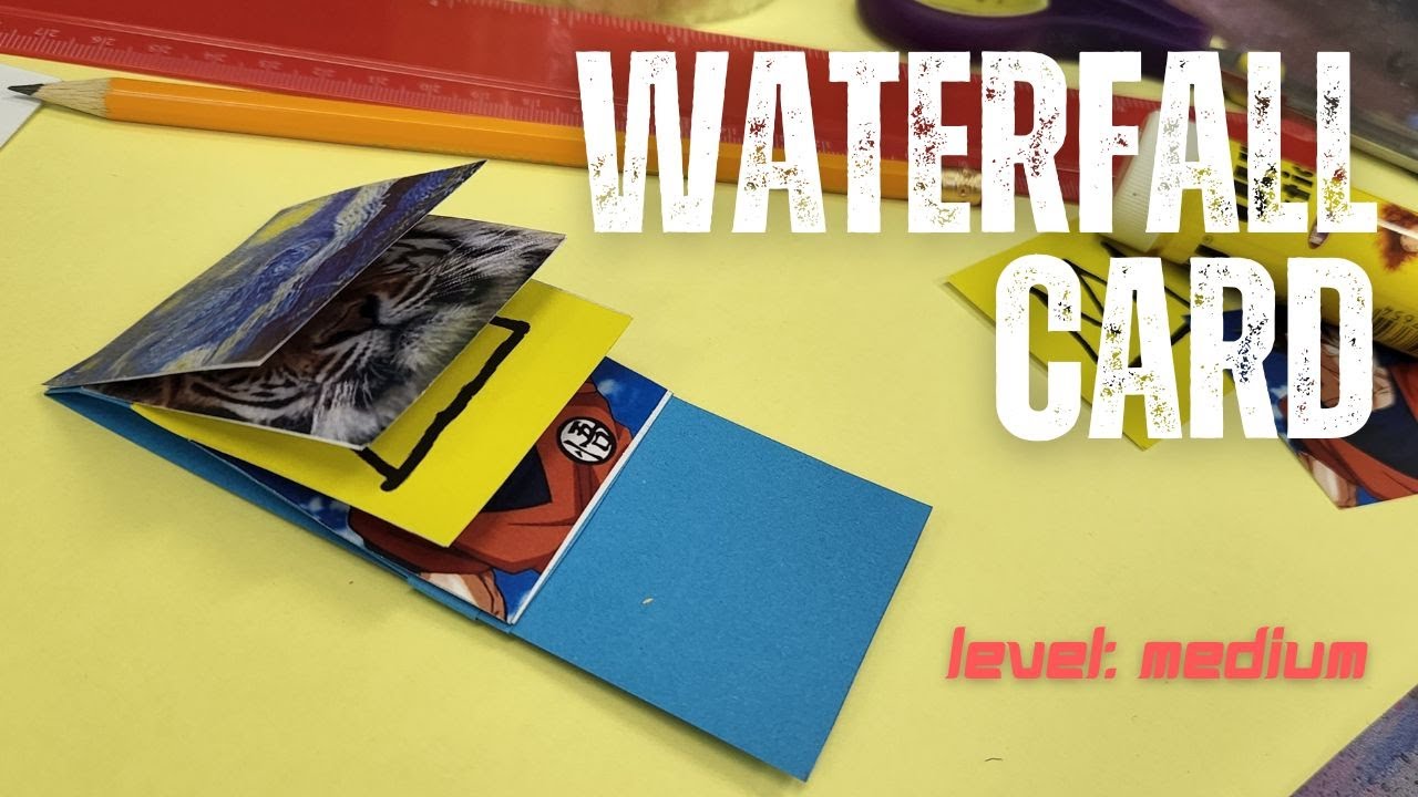 How to make a Waterfall Card - YouTube