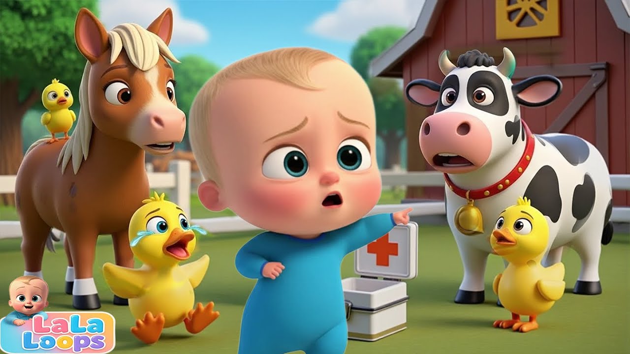 Boo Boo Song (Farm Animals Version) | Lala Loops | Cartoon | Nursery ...
