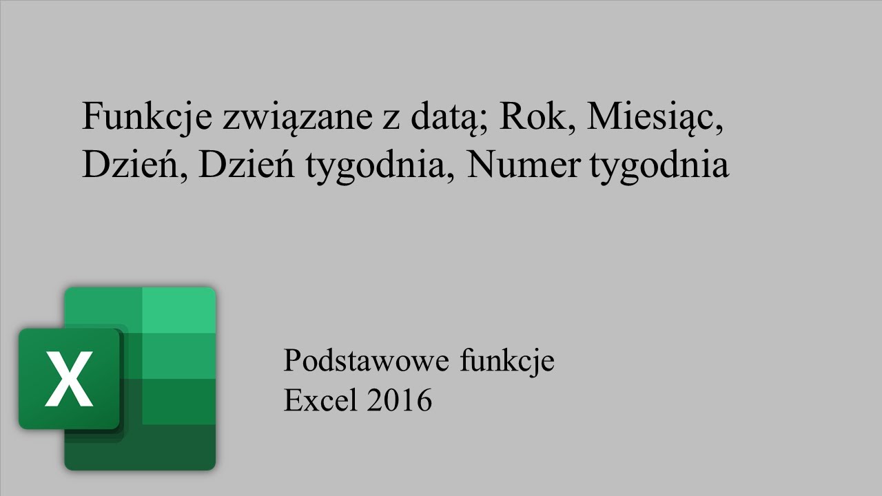 Excel-011 Funkcje daty - YouTube