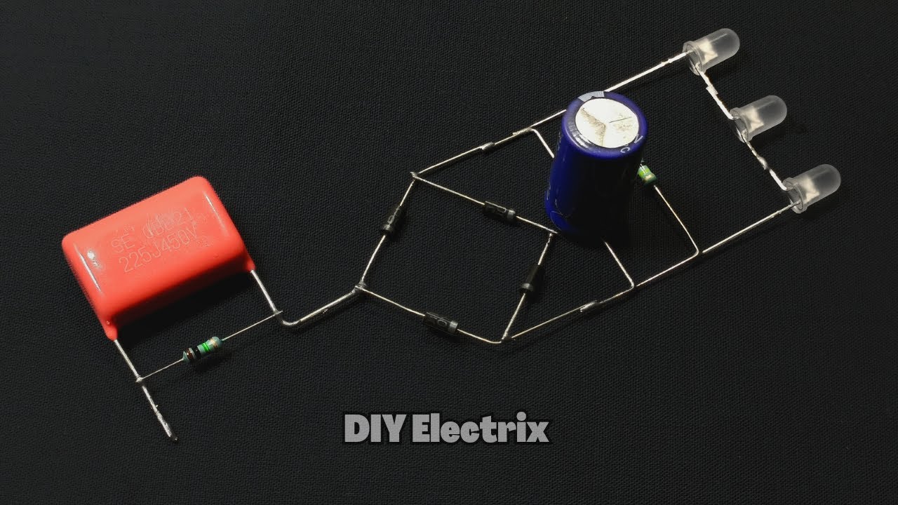 Simple Electronic Project - Power Supply For Led From 220v AC - YouTube