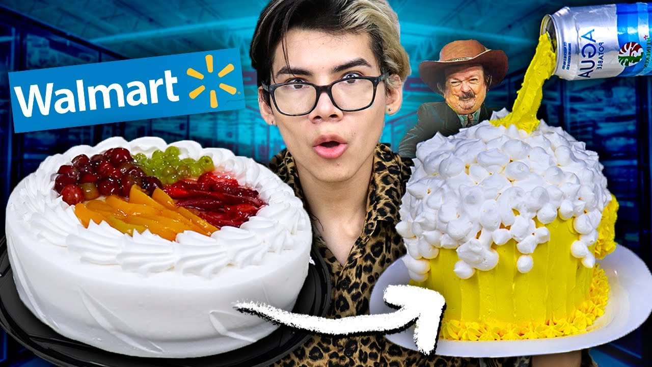 CONVERTÍ un PASTEL de WALMART en un PASTEL para BORRACH0S 🥴🍺 (Pastel ...