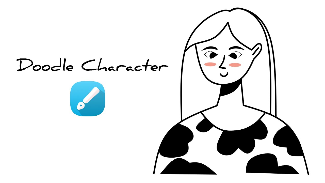Draw Doodle Character Pretty In Infinite Design speed up - YouTube
