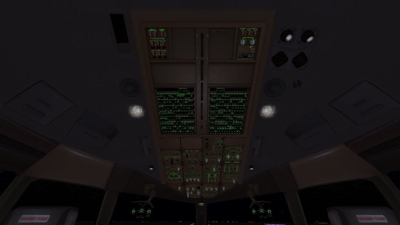 #flightgear 777 Hud , light Cockpit , évacuation - YouTube